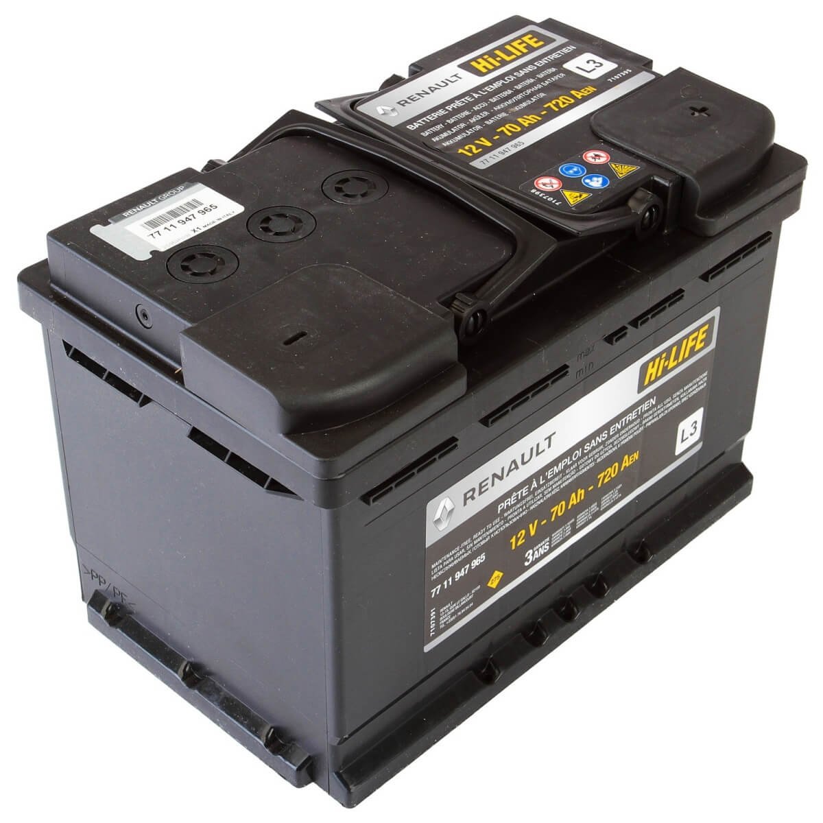 Batterie Renault L3 Hi-Life 70Ah 720A 12V – Piececom